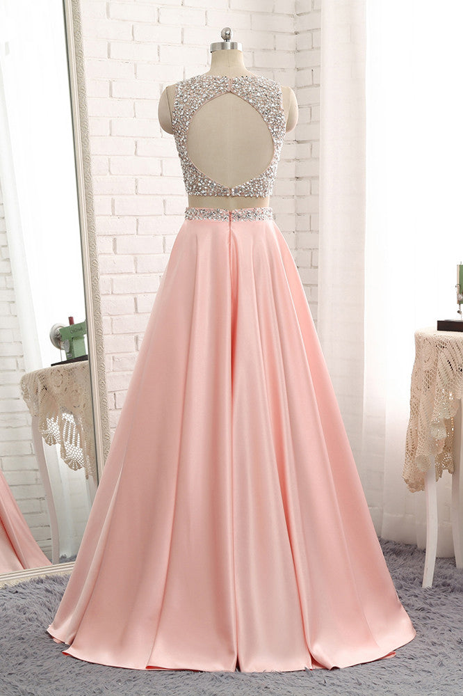 Two Piece Jewel Prom Dress with Sequins – Angrila